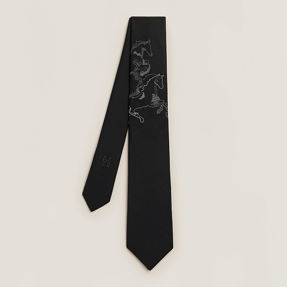 Broderie Cavalcade tie | Hermès Mainland China Broderie Cavalcade tie | Hermès Mainland China
